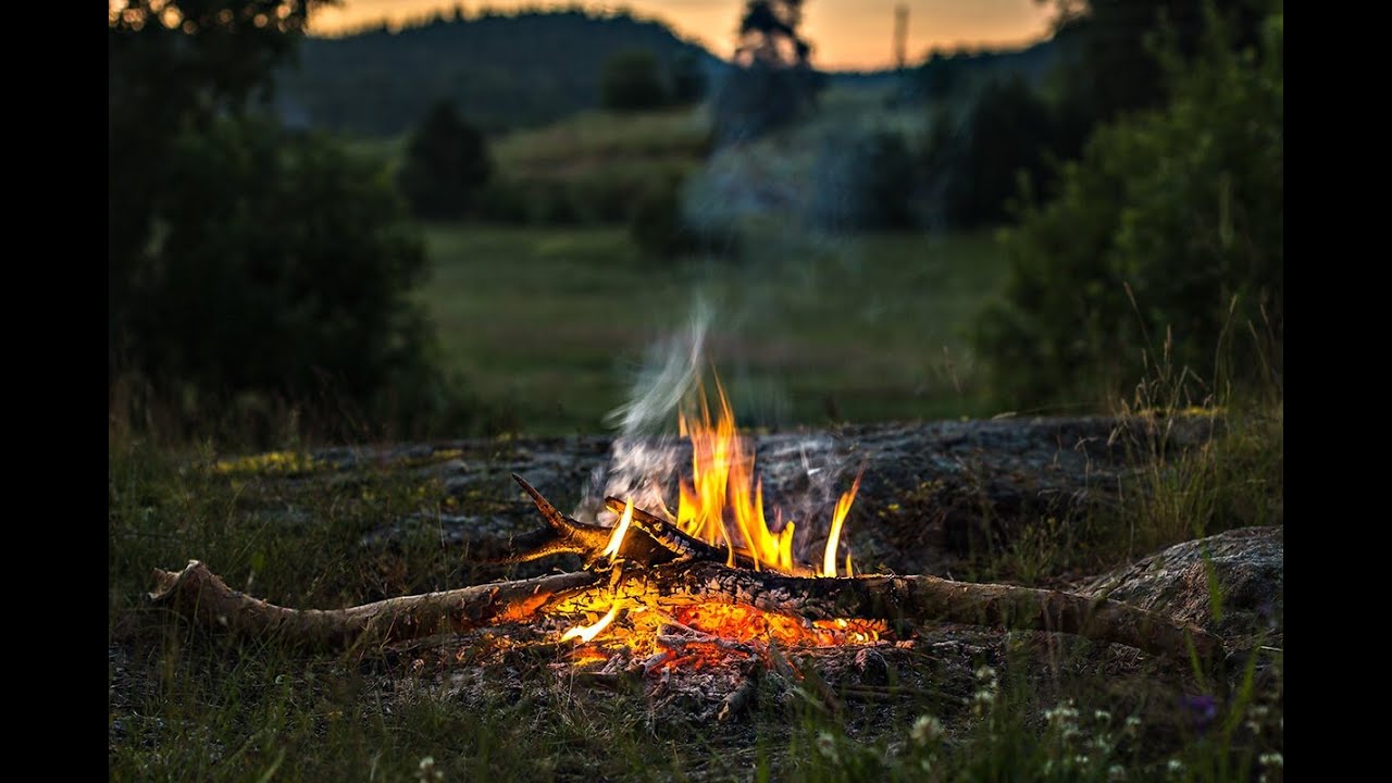 4 Hours of Nature Sounds by the Fire - YouTube