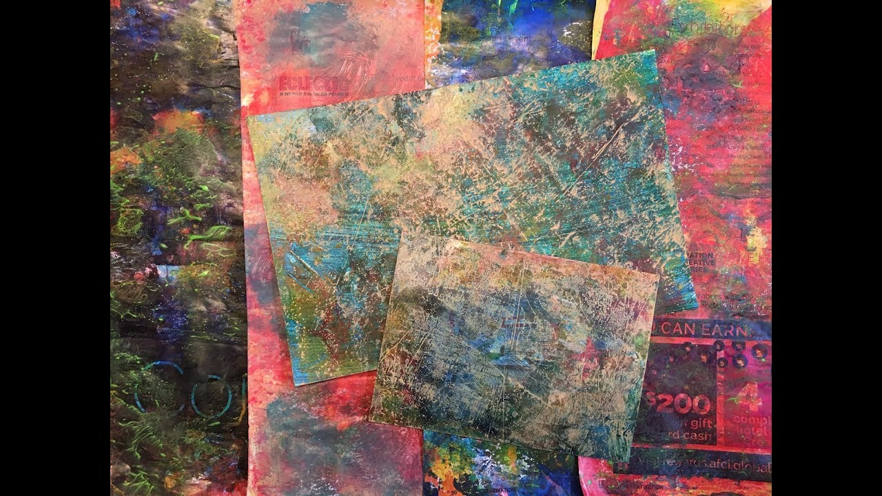 Liquid Acrylic Inks in my Creativation Junk Journal - YouTube