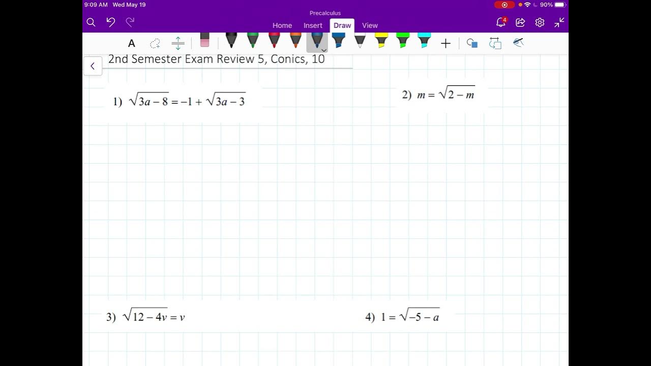 Precalculus 2nd Semester Exam Review Qu 1 - 4 - YouTube
