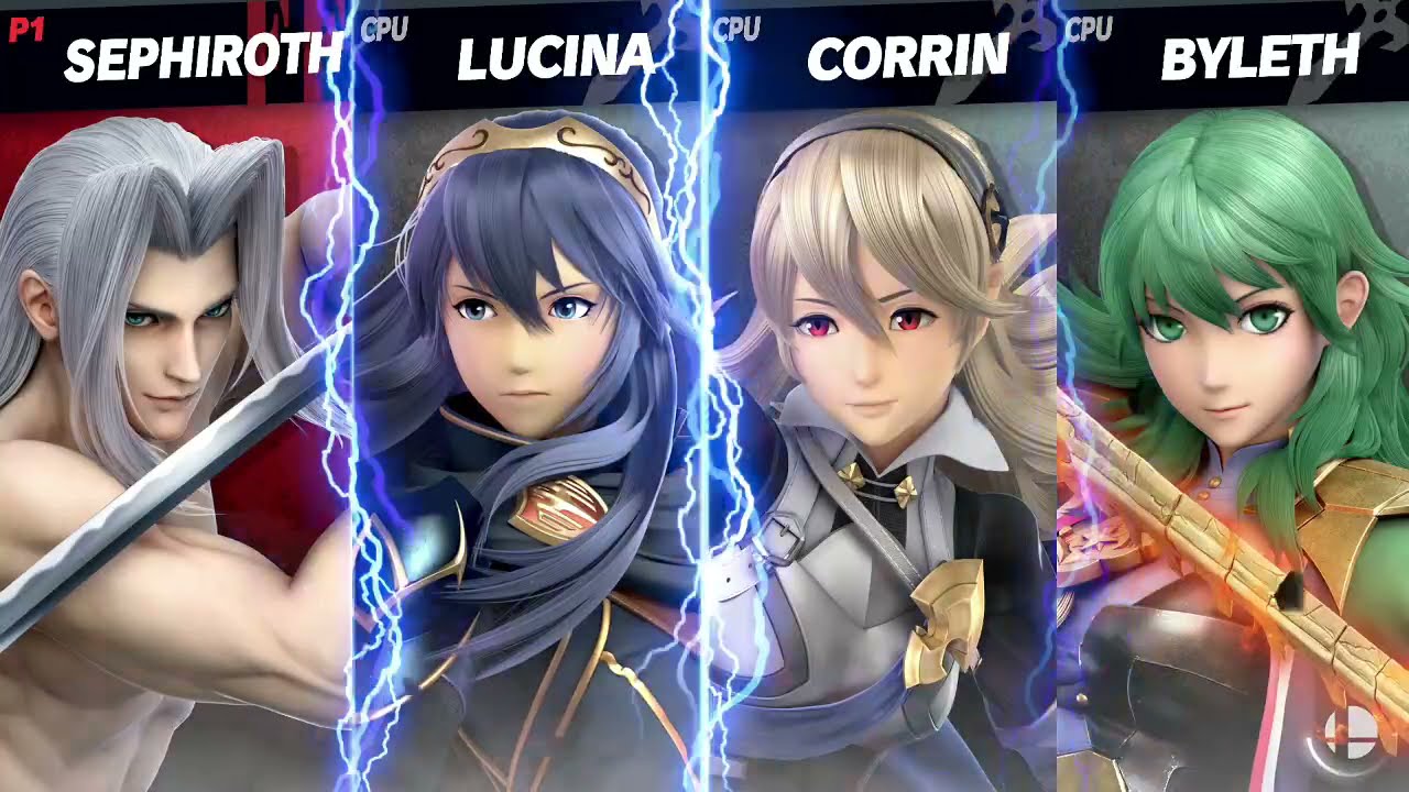 Sephiroth VS Lucina VS Corrin VS Byleth (Super Smash Bros Ultimate ...