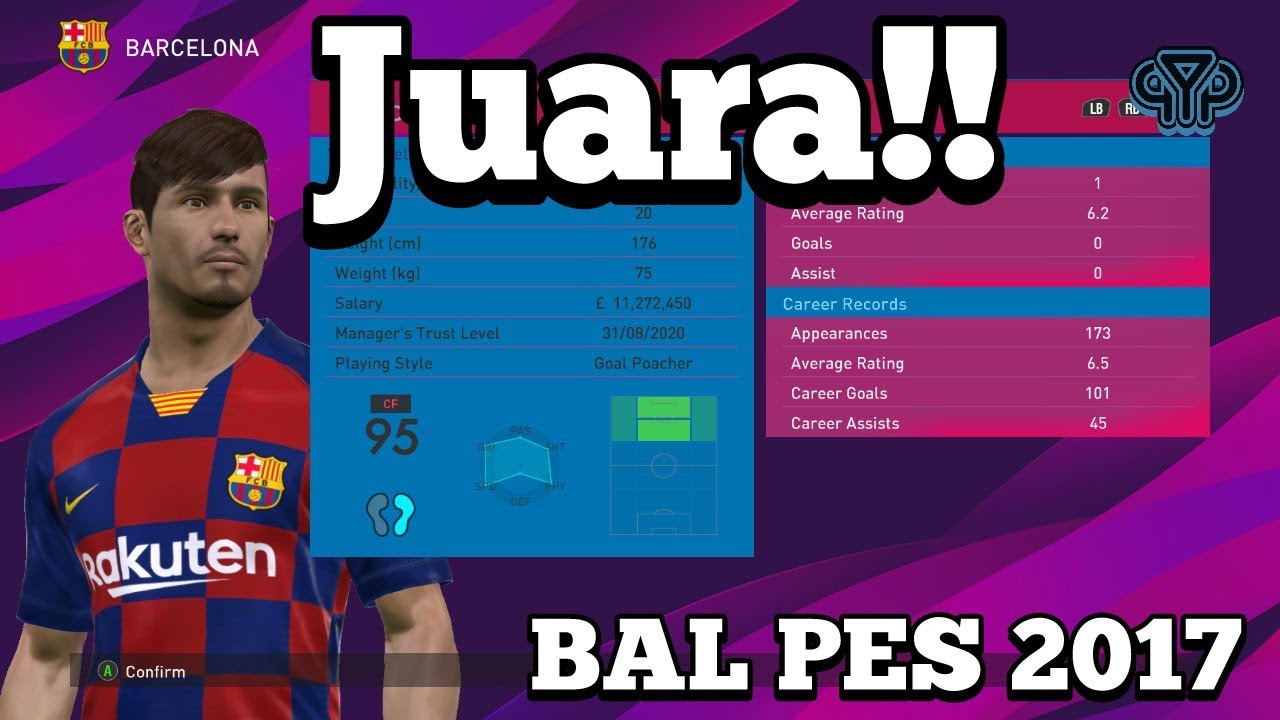 BAL PES 2017 - Final Fifa Club World Cup! Juaraa!! - YouTube