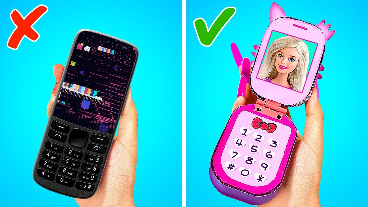 100 Miniature Doll Crafts for Barbie! Best Doll DIYs - YouTube