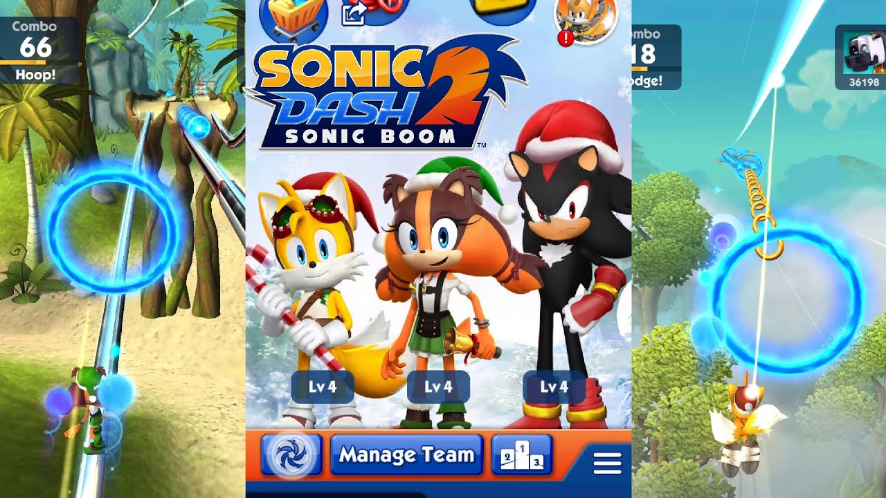 Sonic Dash 2: Sonic Boom || Sticks, Tails and Shadow Special Christmas ...