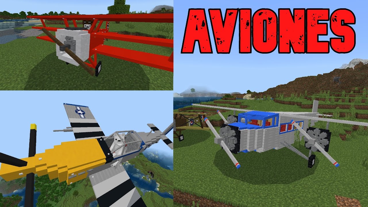Addon de aviones para minecraft pe - YouTube