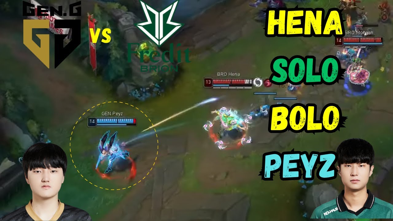 BRO Hena Solo Killed GenG Peyz Infront Of GenG Whole Squad #gengpeyz #peyz #peyzhighlights #lck ...