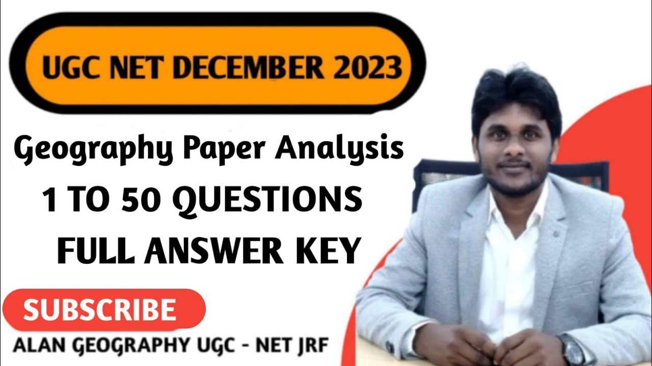 UGC NET JRF Geography Solve paper (1-50 questions) ।। Geography Answer ...