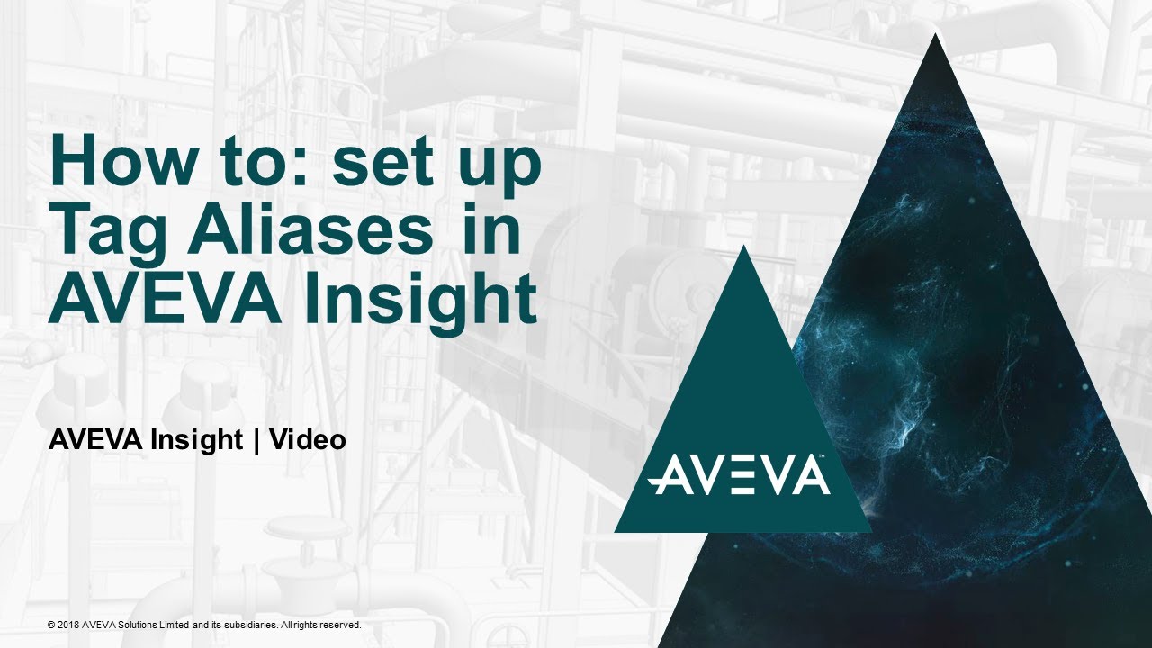 How to: set up Tag Aliases in AVEVA Insight - YouTube
