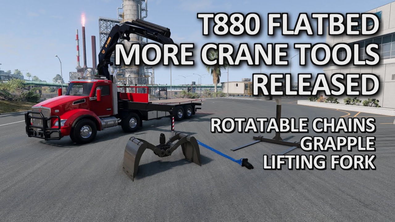 T880 Flatbed. More Crane Tools Released | BeamNG.drive - YouTube