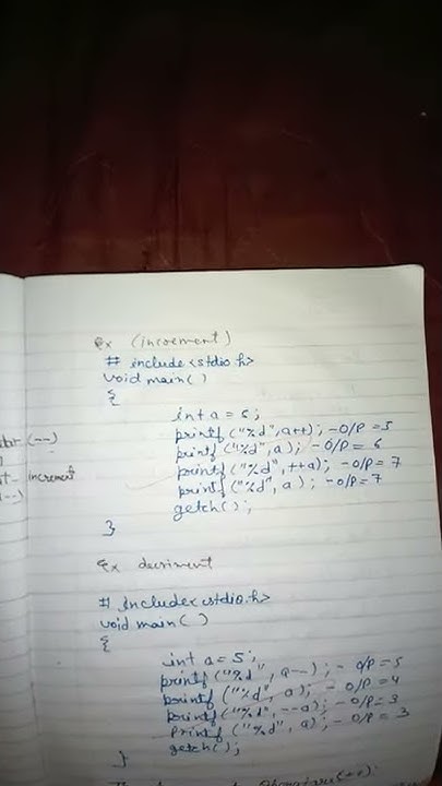 Increment/decrement operator - YouTube