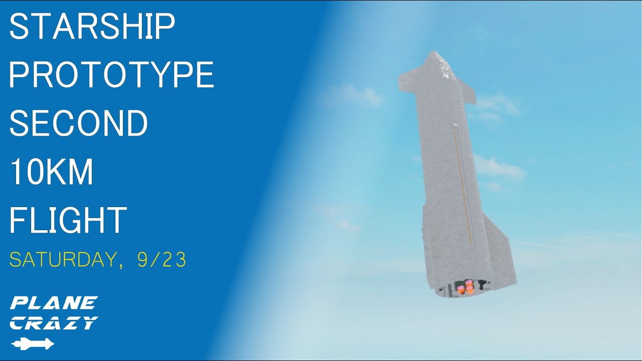 🔴 Ro-Scale Prototype Second 10KM Flight | Plane Crazy Starship - YouTube