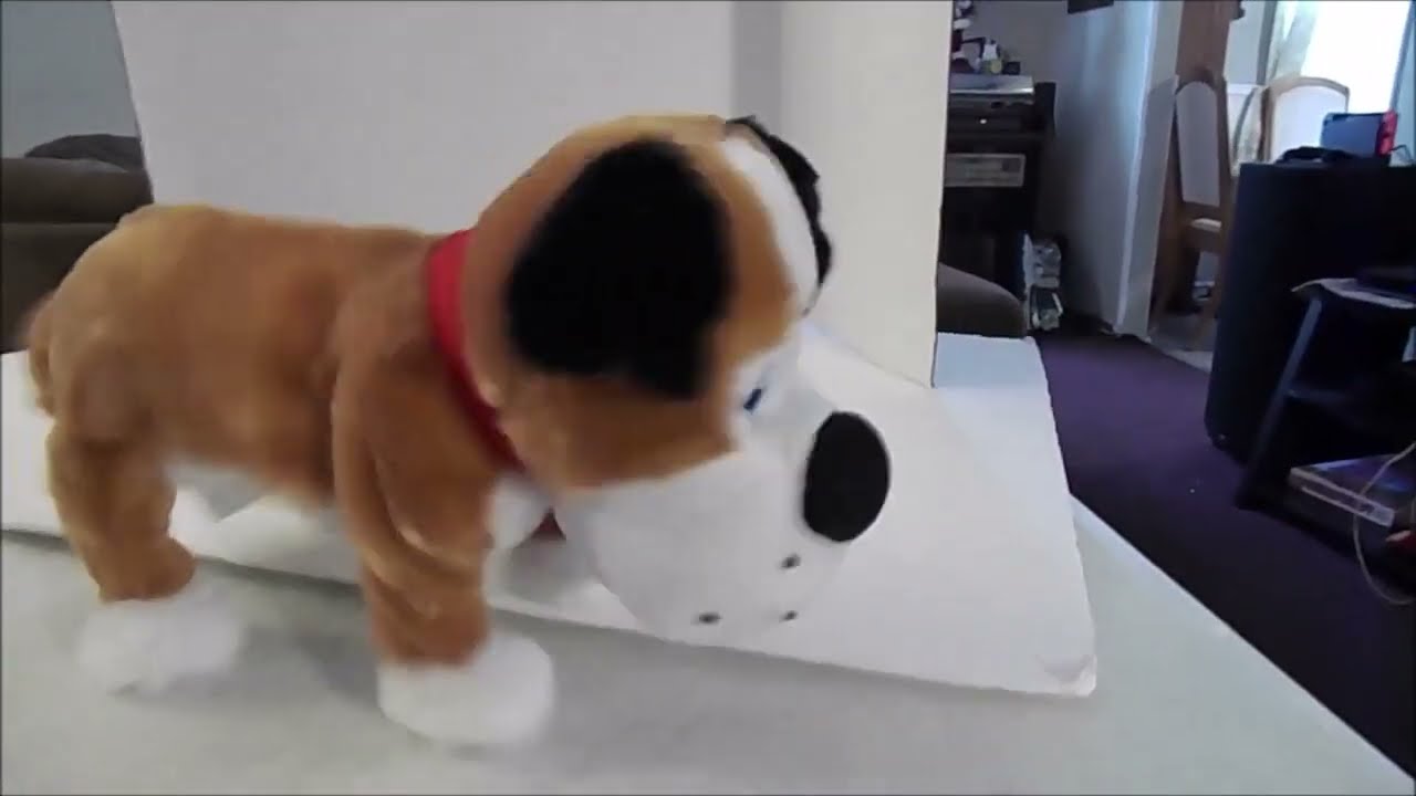 Gemmy Animated Plush Pouncing Puppy Sings "Who Let The Dogs Out" - YouTube
