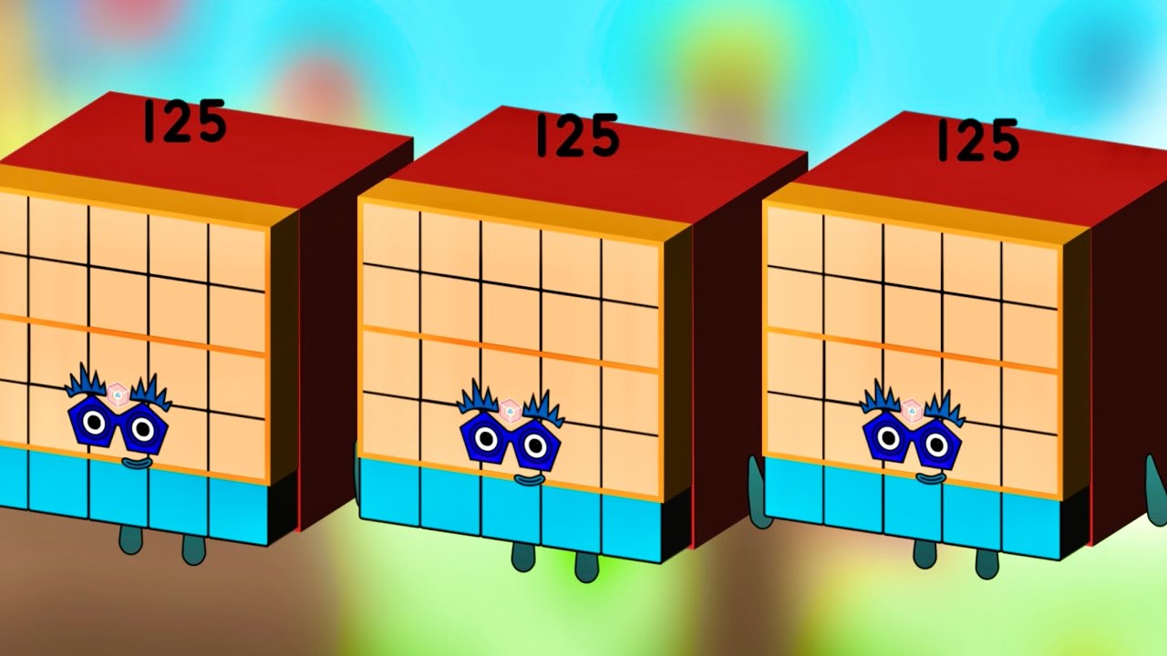 Learn Power Of Two Square With Number Cube 125 - Numberblock with ...