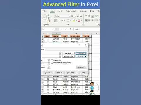 Advanced Data Filter in Excel #excel #exceltips #shorts #msexcelfullcourse #exceltutorial # ...