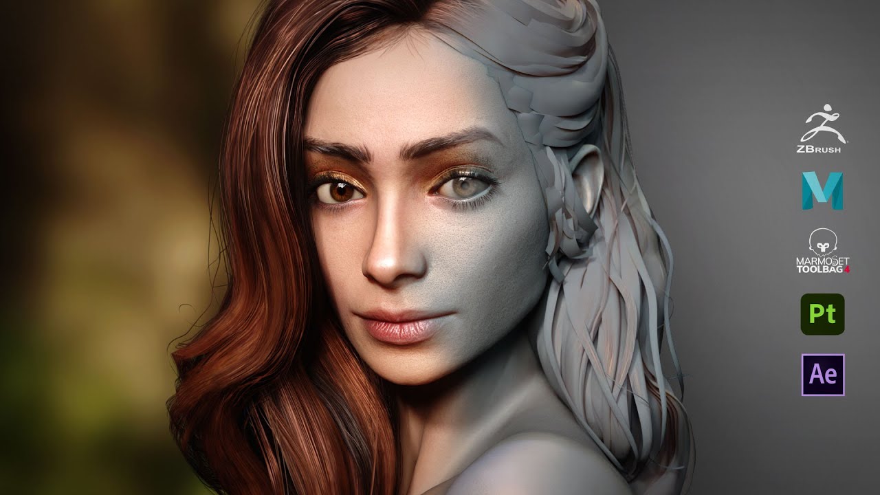 Lily. Real time model and time-lapse. - YouTube