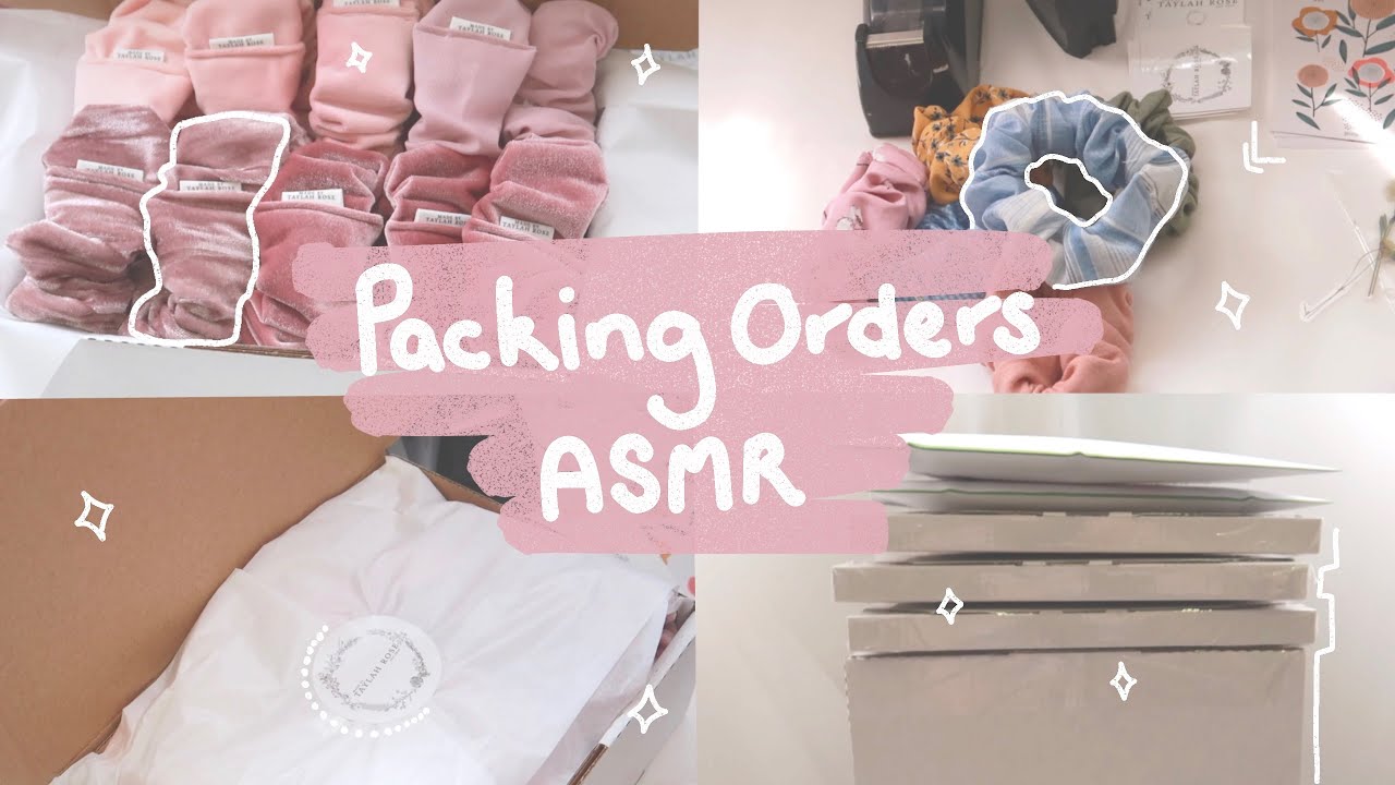 packaging etsy and shopify orders ASMR - how i package scrunchies and ...