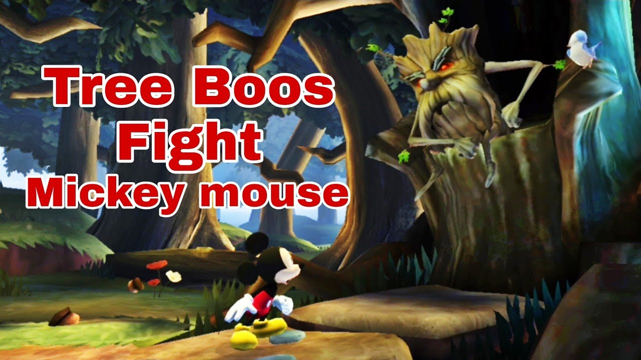 Mickey mouse tree boss fight | castle of illusion - YouTube
