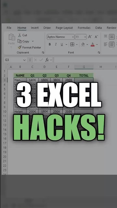 Excel hacks to speed up your work 😱☝🏻 #excel #exceltips #dataextractor #spreadsheet #dataanlysis ...