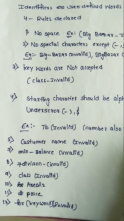 java Identifiers rules - YouTube