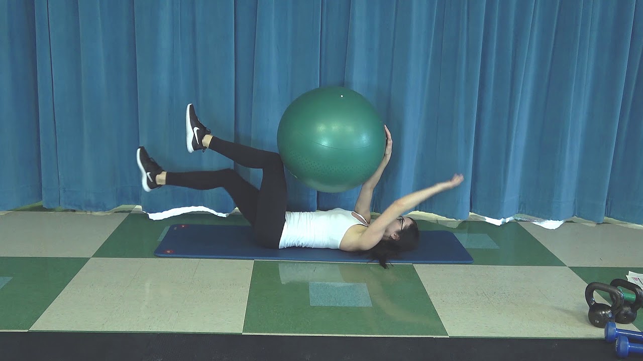Physio Ball Dead Bugs - YouTube