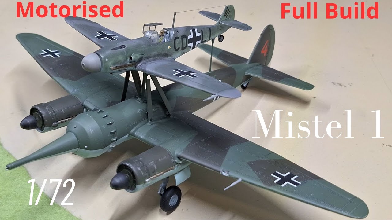 Motorised Italeri Mistel 1 1/72 scale - YouTube