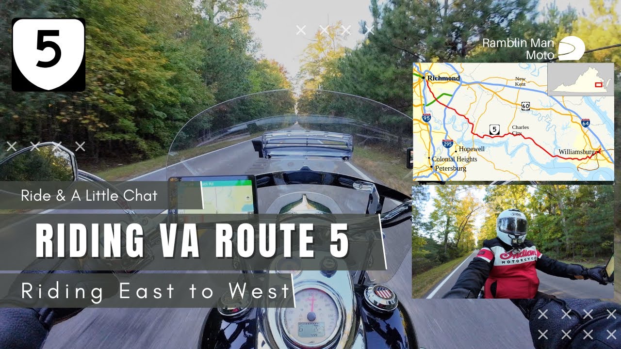 Another Route 5 Ride. Riding East To West (Williamsburg To I-295). Just ...