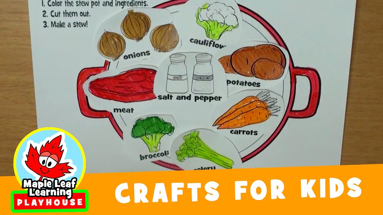 Stew Craft for Kids | Maple Leaf Learning Playhouse - YouTube
