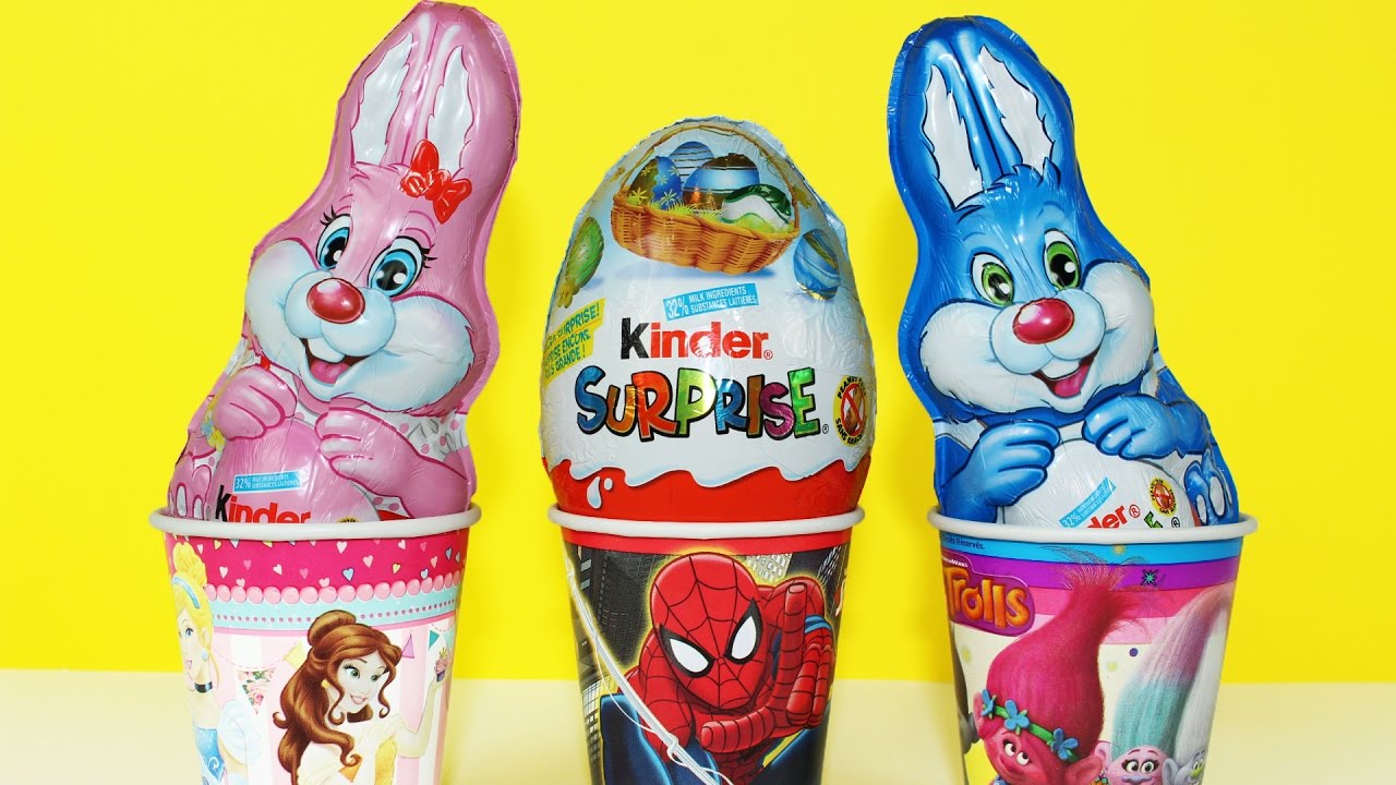 Easter Bunny Kinder Egg Surprises Frozen Eggs Surprises - YouTube