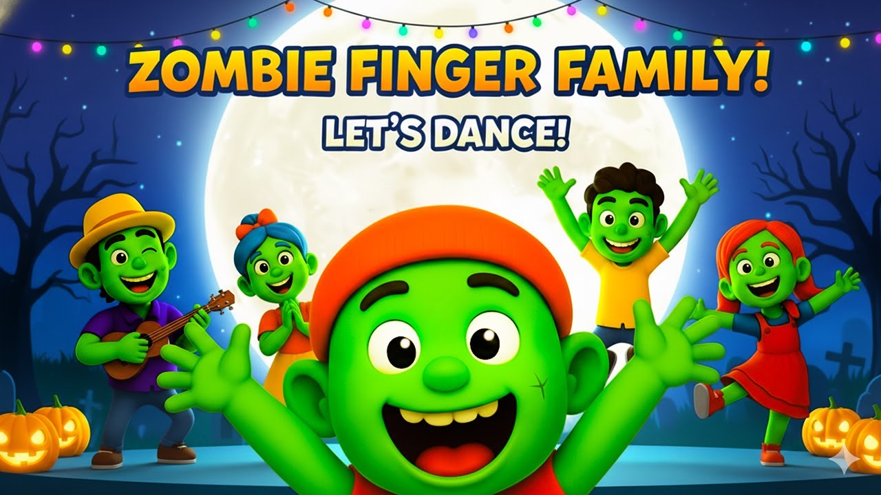 Zombie Boo Family Dance Party 🩸🌕 | Funny Halloween Song & Dance for ...