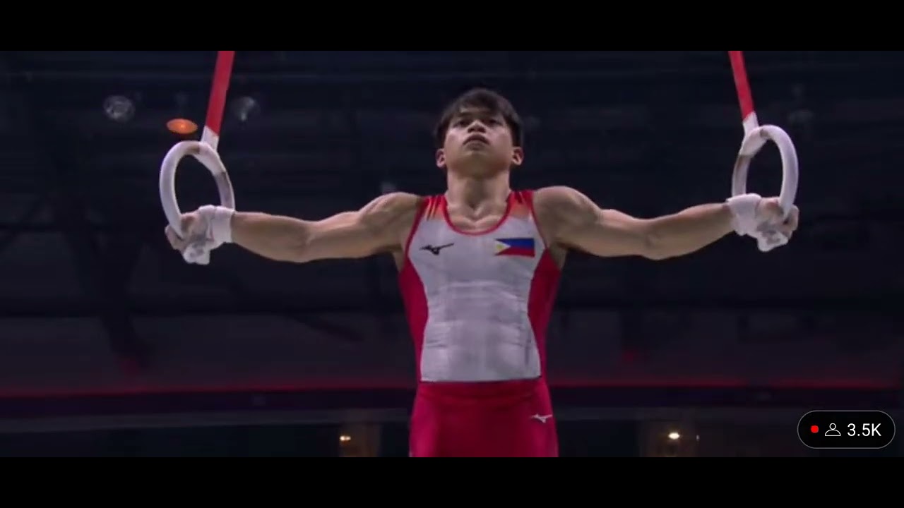 Philippines' Carlos Yulo Men's All Around Finals, Rings - YouTube