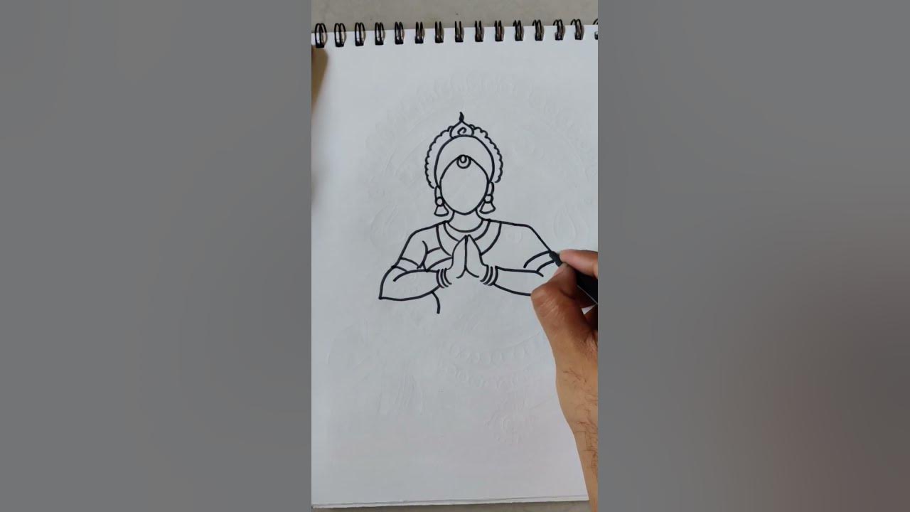 Quick Simple And Easy Drawing Of A Bharatnatyam Dancer Bharatnatyam