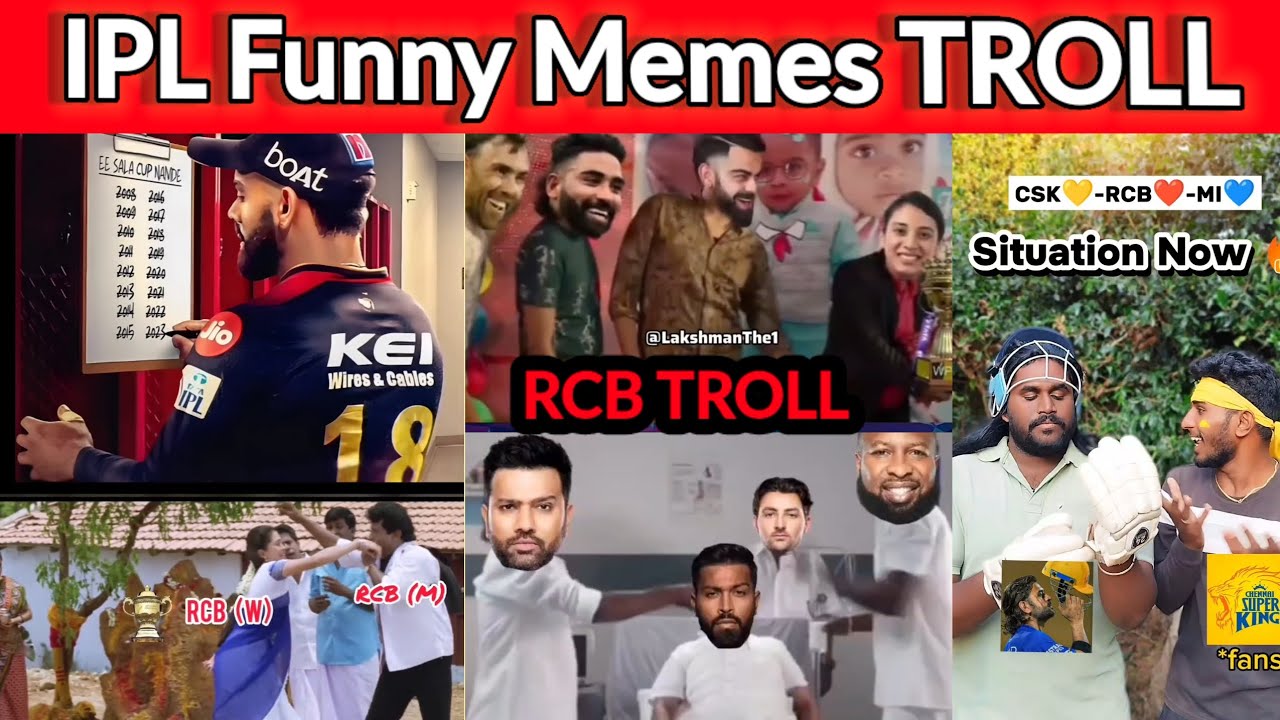 🤣IPL Funny Memes TROLL 🤠| CSK vs RCB Match TROLL | IPL 2024 | Virat ...