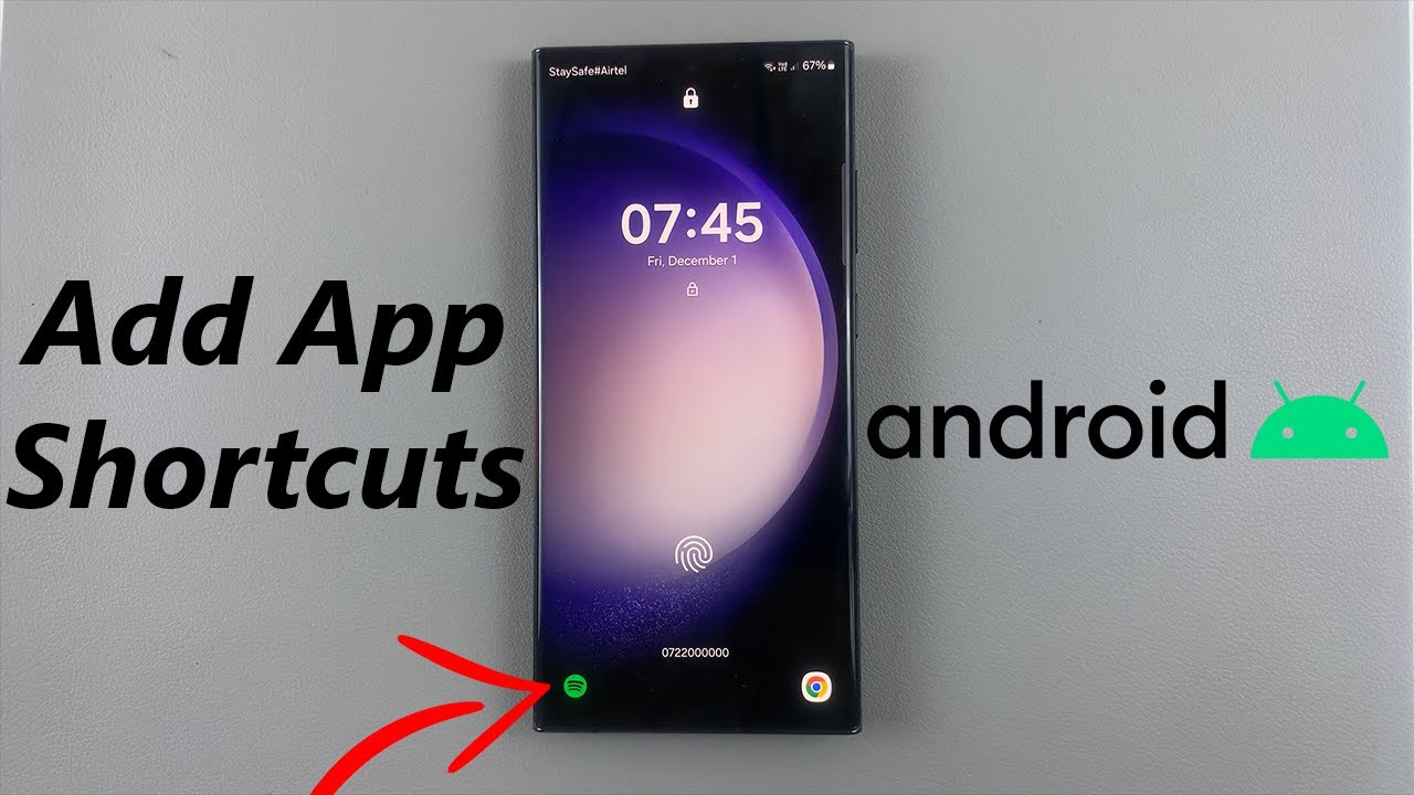 How To Add App Shortcuts To Android Lock Screen - YouTube