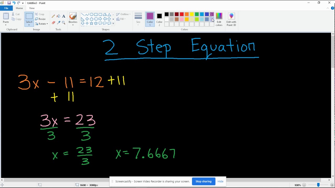 What is a 2 Step Equation? - YouTube