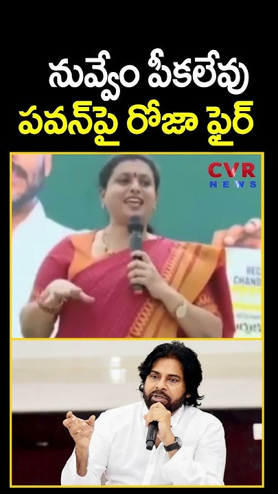 నువ్వేం పీకలేవు.. పవన్ పై రోజా ఫైర్ | RK Roja Shocking Comments On Deputy CM Pawan Kalyan | CVR ...