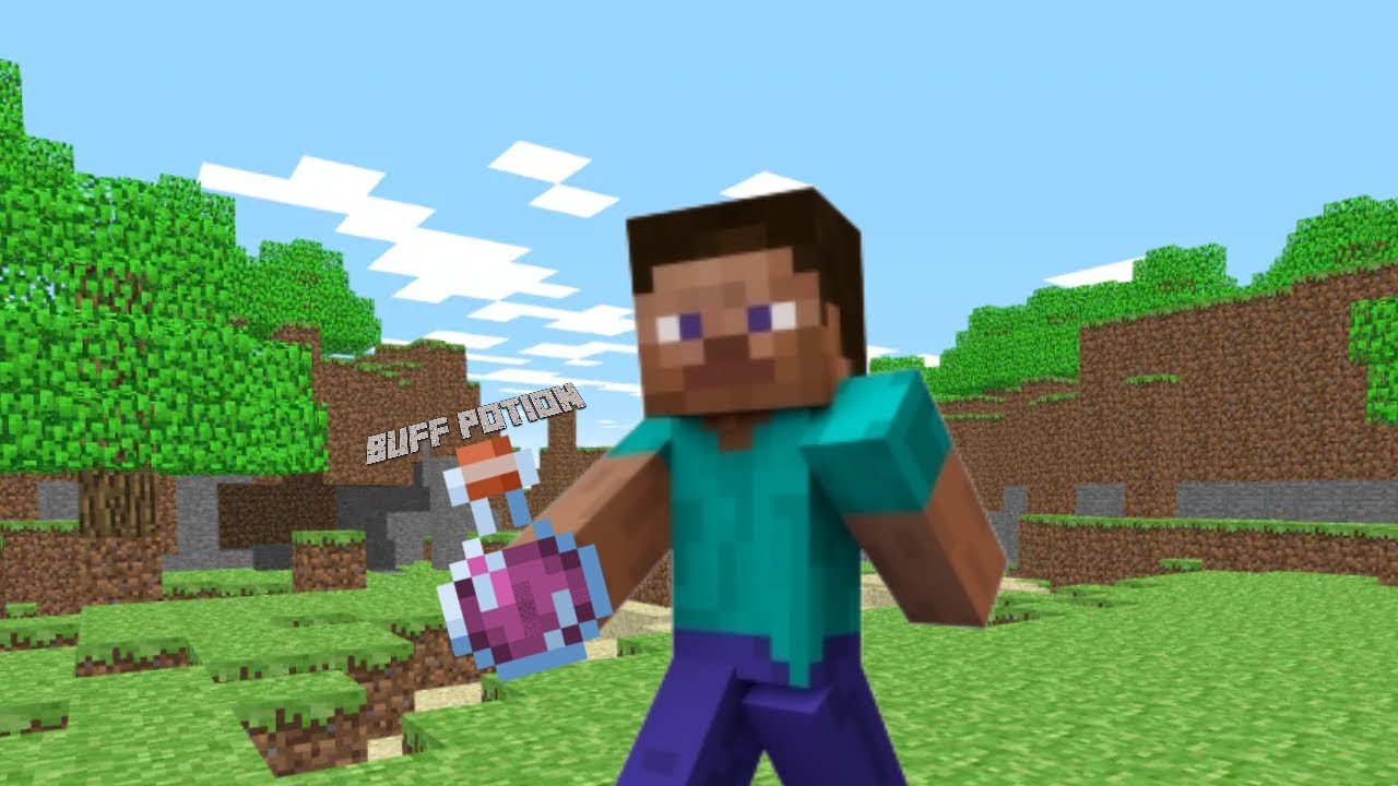 Steve Drinks Buff Potion - YouTube