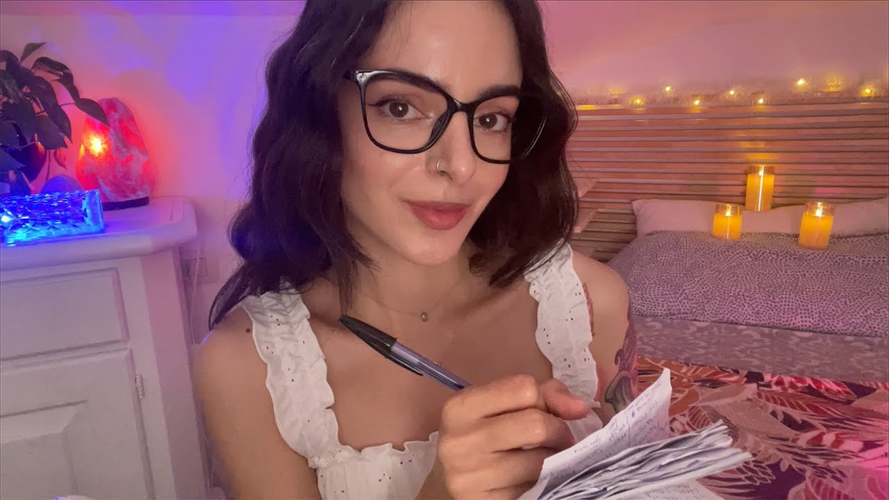 ASMR Asking You Super Random Questions for 25+ Mins 📝 scribbling on crinkly notebook - YouTube
