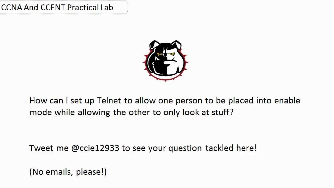 CCNA CCENT Twitter Video Boot Camp: Telnet - YouTube