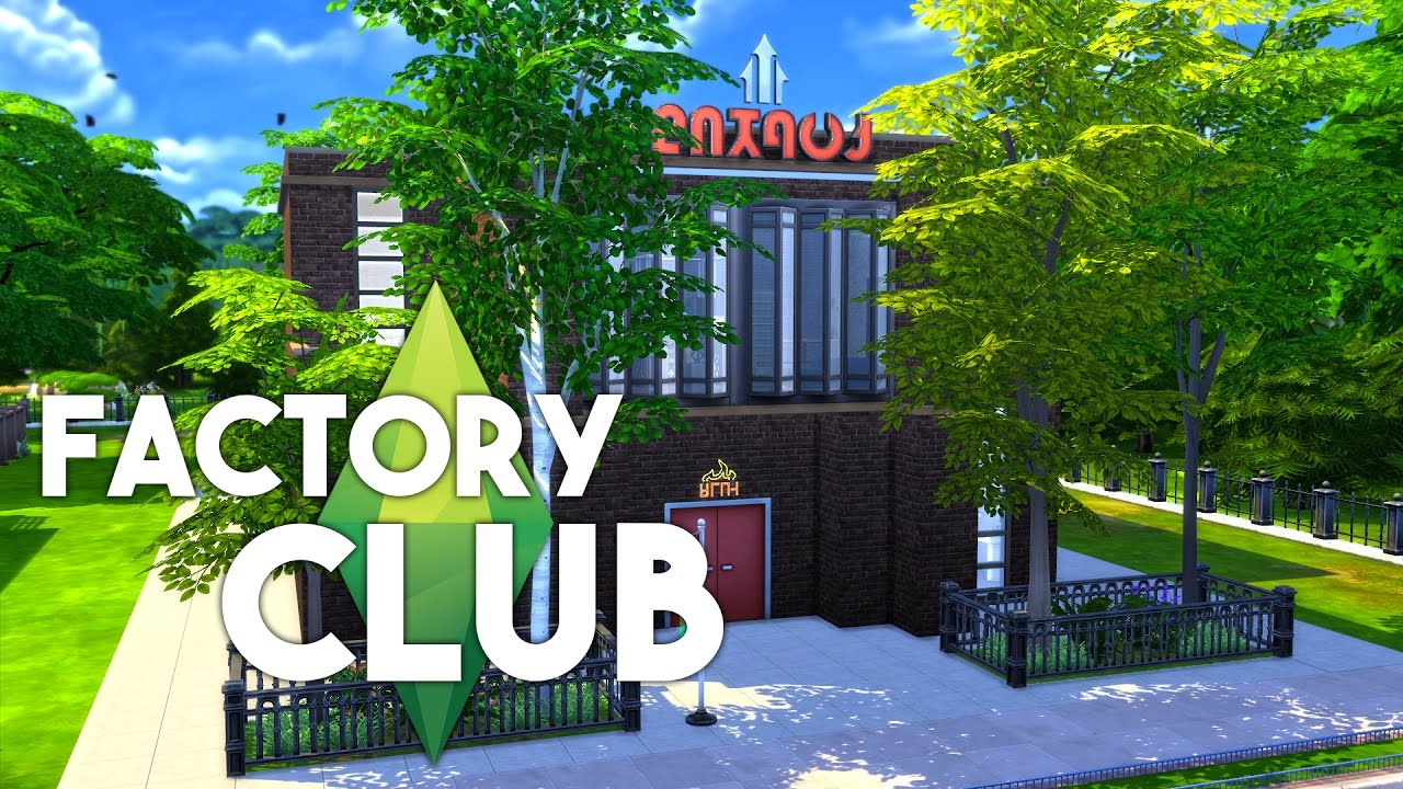 The Sims 4 House Building - Factory Club - Speed Build - YouTube