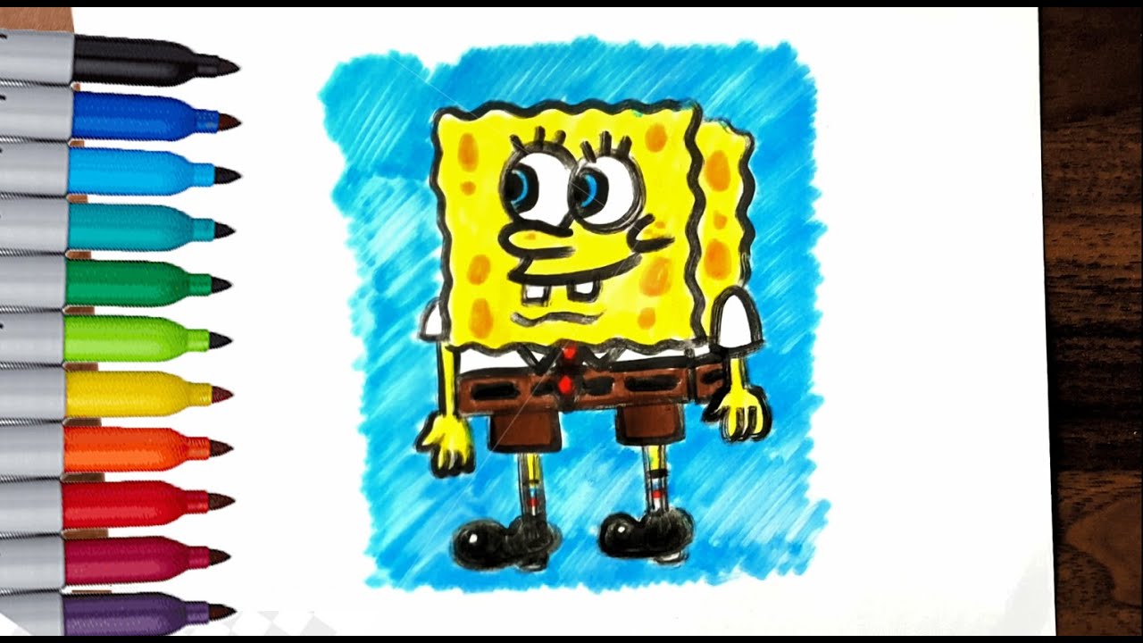 How To Draw Spongebob Squarepants | Kids Drawing | Draw Tutorial - YouTube