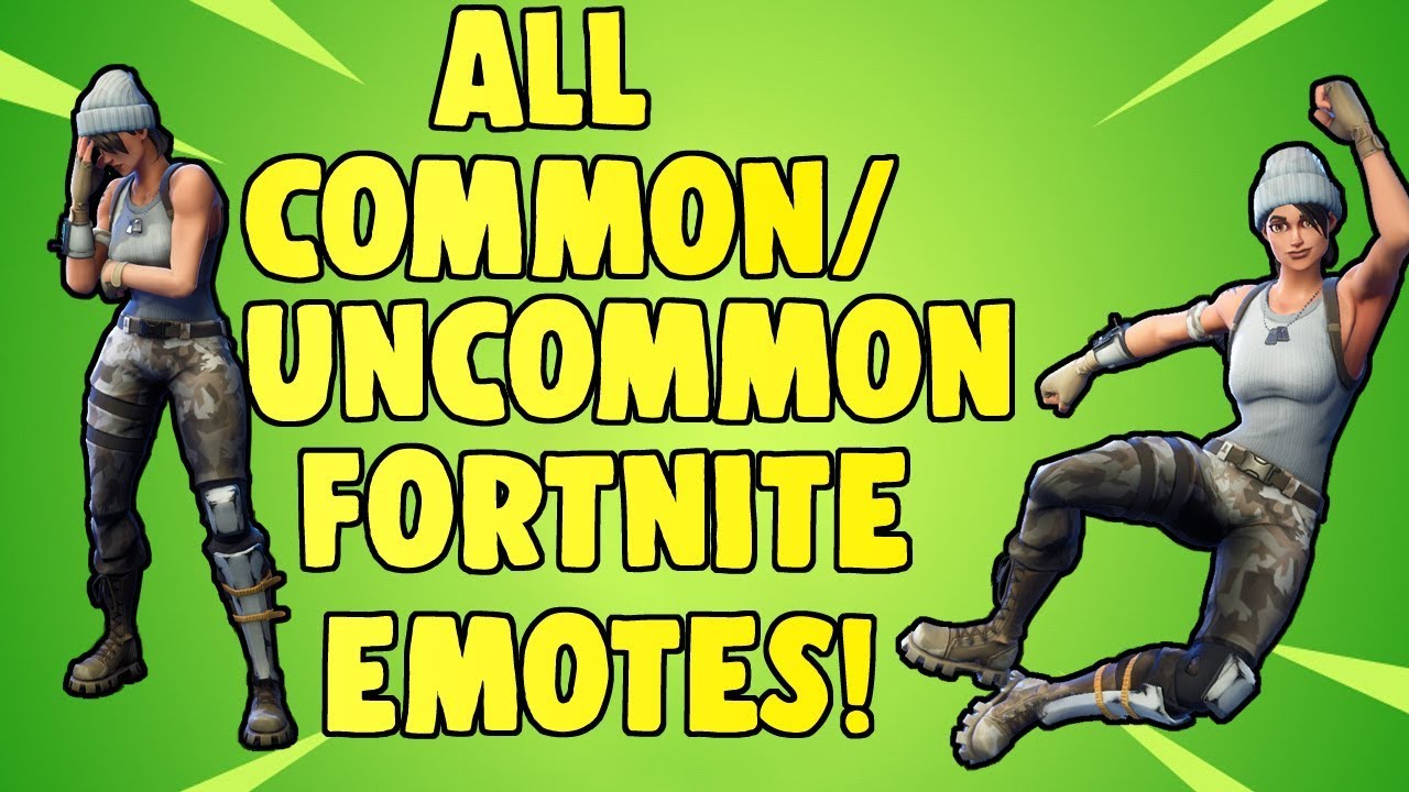 All Fortnite Common/Uncommon Emotes - S1 - Present! - YouTube