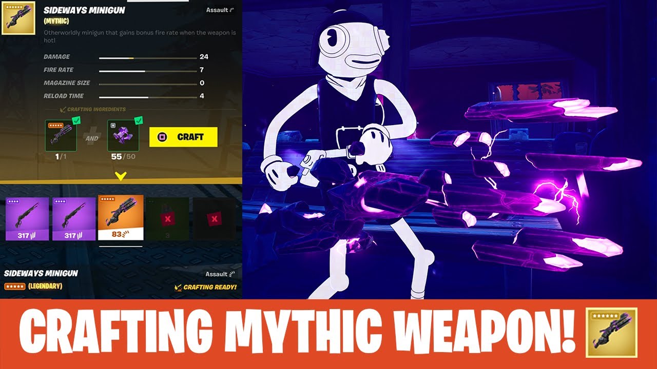 How to Craft a MYTHIC WEAPONS in Fortnite Season 8! (Mythic Weapons ...
