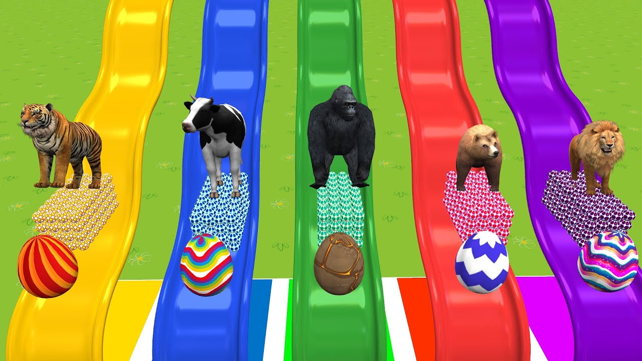 Paint Animals Spider Man Chicken Goad Cow Gorilla Tiger Dinosaur ...