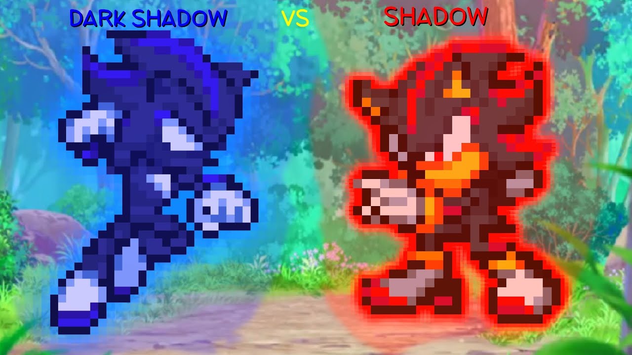 DARK SHADOW VS SHADOW (SPRITE ANIMATION) - YouTube