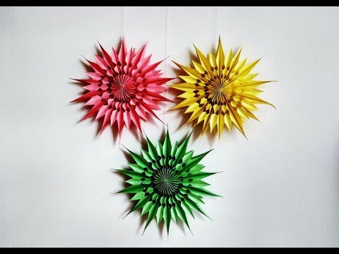 3D Christmas Star || Paper Flower For Wall Decoration || Christmas Party Decorations || Craftastic