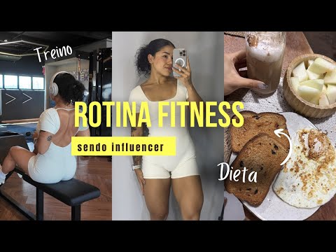 Um dia na minha rotina fitness | treino, dieta e vida de influencer
