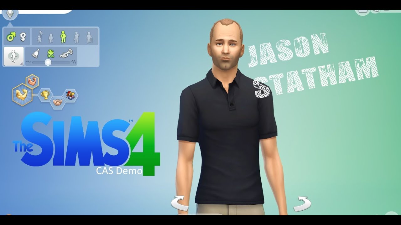 Sims 4 CAS Demo Celebrity Jason Statham - YouTube