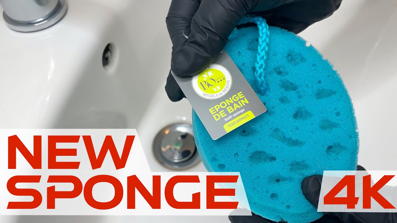 Mesmerizing new blue oval SPONGE breaking in 💧 Watery to sudsy squeezes ...