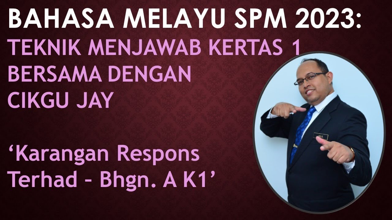 KARANGA RESPONS TERHAD - KERTAS 1 BMSPM KSSM Jom, belajar bersama ...