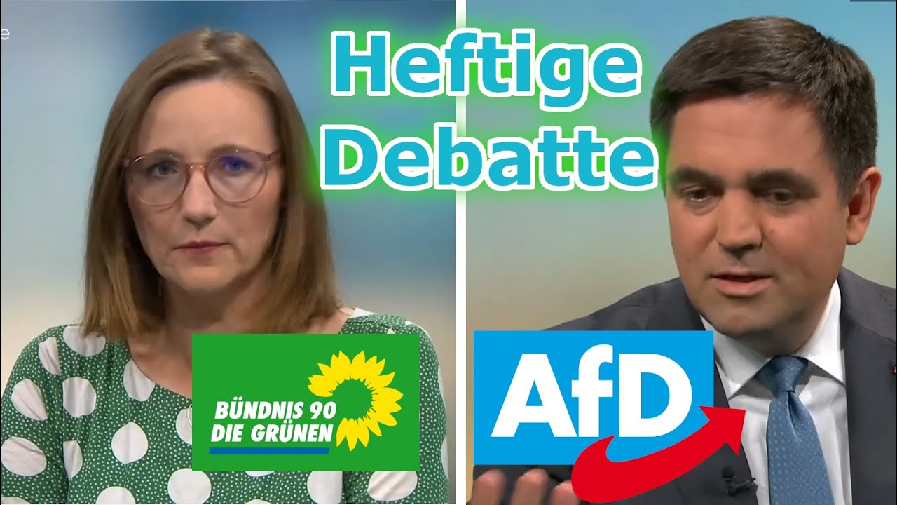 Heftige Debatte - Absolute Feindschaft zwischen Grünen und AfD - YouTube