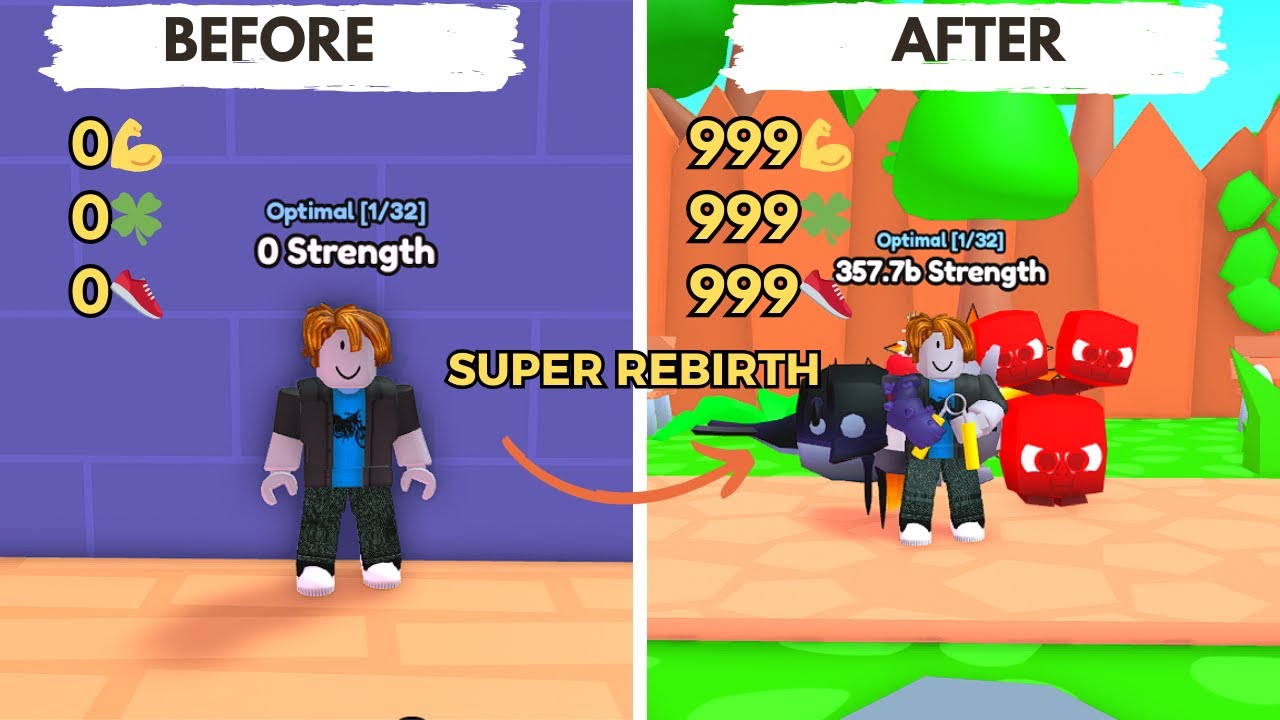 DAY 6 : USE SUPER REBIRTH TO UPGRADE - ARM WRESTLE SIMULATOR - YouTube